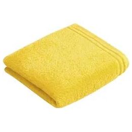 Badetuch Vossen "Calypso Feeling", gelb (sunflower), B:60cm L:110cm, Walkfrottee, Obermaterial: 100% Baumwolle, Handtücher, mit schmaler Bordüre, aus 100% hochwerter Baumwolle, Vegan, einfarbig