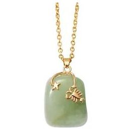 Kette mit Anhänger Firetti "Schmuck Geschenk Halsschmuck Anker/Halskette Sternzeichen Geburtsstein", gold (gelbgoldfarben), Halsketten, Damen, Krebs, Edelstahl, L: 50 B: 2mm, Made in Germany - mit Edelstein, B:2mm