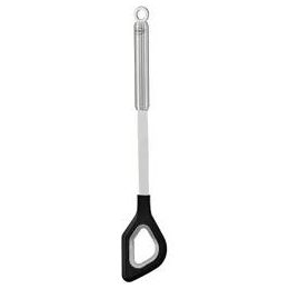Rösle Kochlöffel RÖSLE, schwarz (edelstahlfarben, schwarz), L: 32,5cm, Edelstahl 18/10, Kochlöffel, Rührlöffel mit Aufhängeöse, Edelstahl 18/10, spülmaschinengeeignet
