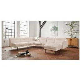 Wohnlandschaft Andas "Nordfyn U-Form", beige (elfenbein), B:323cm H:81cm T:239cm, Luxus-Microfaser Lederoptik (100% Polyester);Struktur weich (100% Polyester);100% NaturLEDER, Sofas, edles Design in 3 Bezugsqualitäten, Design by Morten Georgsen
