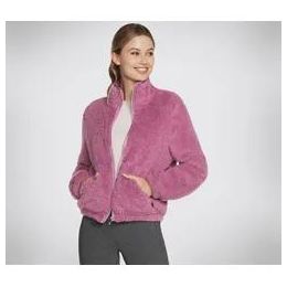 Fleecejacke Skechers, Damen, Gr. XL (46/48), rosa (vintage rose, match swatch), Obermaterial: 100% Polyester, Sportlich, Jacken