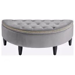 Bank, grau, B:108cm H:40cm T:43cm, Holz, Kunststoff, Polyester, Sitzbänke