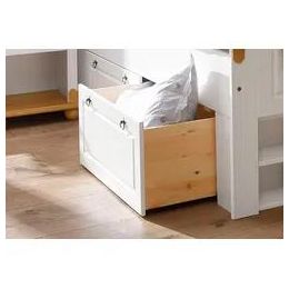 Schubkasten Home Affaire "Tessin", weiß, B:69cm H:29cm T:64cm, Massivholz, Schubladen, Bettschubladen auf Rollen, passend für das Home Affaire Bett Tessin
