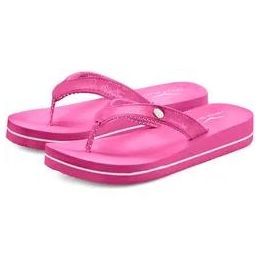 Badezehentrenner Venice Beach "Sandale, Pantolette", Damen, Gr. 39, pink, Obermaterial: 100% Textilmaterial. Futter: 100% Textilmaterial. Decksohle: 100% Synthetik. Laufsohle: 100% Synthetik, Glitzer, unifarben, Schuhe, Zehentrenner, Badeschuh ultraleicht mit Glitzerband VEGAN