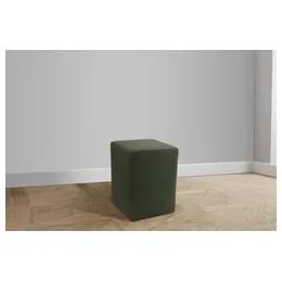 Polsterhocker DOMO collection "700012 B/T/H: 38/38/47 cm", grün, B:38 H:47 T:38, 100% Polyester, Hocker, Polsterhocker Sitzhocker, in 2 Wochen lieferbar, in vielen Farben, Cord und Feinstruktur