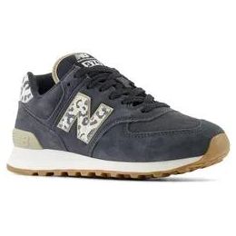 Sneaker New Balance "WL574", Gr. 39, schwarz-weiß (anthrazit), Leder, Textil, Sportlich, Schuhe