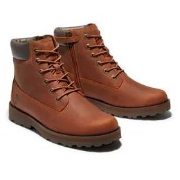 Schnürboots Timberland "Courma Kid Traditional6In", Damen, Gr. 40, braun, Leder, Sportlich, Schuhe, Winterstiefel, Schnürstiefel, Winterschuhe