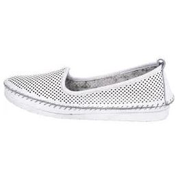 Andrea Conti Slipper HEINE, Damen, Gr. 42, weiß, Glattleder, Leder, Schuhe