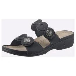 Waldläufer Pantolette WALDLÄUFER, Damen, Gr. 36, schwarz, Glattleder, Schuhe