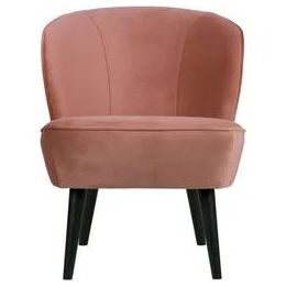 Sessel Woood "Sara", rosa, B:59cm H:71cm T:70cm, Sessel, Einzelsessel, weich gepolstert, 4-Fuß Gestell, H 71 cm x B 59 cm