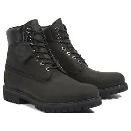 Schnürboots Timberland "6 in Premium Fur/Warm Lin", Gr. 43, schwarz, Leder, Schuhe, Winterstiefel, Schnürstiefel, Winterschuhe, wasserdicht, gefüttert