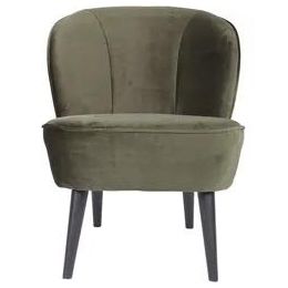 Sessel Woood "Sara", grün, B:59cm H:71cm T:70cm, Sessel, Einzelsessel, weich gepolstert, 4-Fuß Gestell, H 71 cm x B 59 cm
