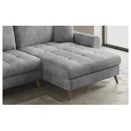 Ecksofa MR. COUCH "Blackburn II L-Form", grau (dolce 16 graphite), B:246cm H:71cm T:170cm, Dolce (100% Polyester), Sofas, Wahlweise mit Kaltschaumpolsterung bis 140 kg belastbar