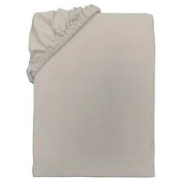 Spannbettlaken Tom Tailor HOME, beige (sunny sand), L:200cm, Jersey, Obermaterial: 100% Baumwolle, Bettlaken