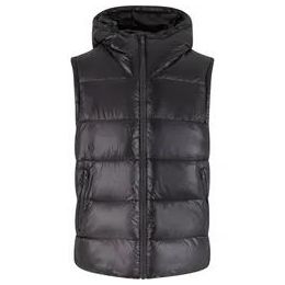 Steppweste Urban Classics "Urban Classics Recycled Hooded Puffer Vest", Herren, Gr. XXL, schwarz, 100% Polyamid, Westen