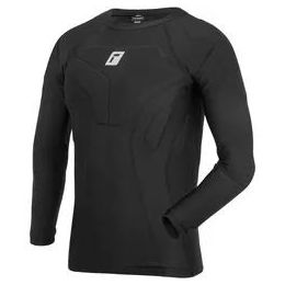 Funktionsshirt Reusch "Compression Shirt Padded", Damen, Gr. L, schwarz, 68% Polyester, Kunstfaser, 10% Elasthan, 2% Elastodien, unifarben, Sportlich, Rundhals, Shirts, mit gepolsterten Einsätzen