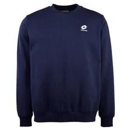 Sweatshirt Lotto, Herren, Gr. M (48/50), blau (marineblaus), 80% Baumwolle, 20% Polyester, unifarben, Rundhals, Rippbündchen, Sweatshirts, - in sportlich-schlichtem Design