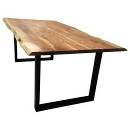 SIT-MÖBEL Esstisch SIT "Tops&Tables", schwarz (natur, schwarz, schwarz, natur), B:180cm H:78cm T:100cm, Tische