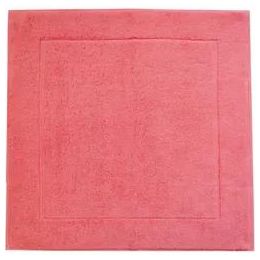 Badematte Framsohn FROTTIER "Uni Basic Hotelmatte" Gr. 2, rot (spice coral), H:11mm, Baumwolle, Badematten, große Farbpalette, Hergestellt in Österreich, Badezimmerteppich