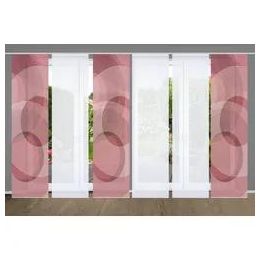 Schiebegardine HOME IN GREEN "AFONSO" Gr. 1, rot (bordeaux), B:60cm H:245cm, Polyester, Gardinen, SET DIGITALDRUCK,BAMBUSOPTIK RECYCELT