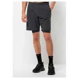 Bikerhose Jack Wolfskin "BIKE COMMUTE SHORTS M", Herren, Gr. XXL (58), Normalgrößen, grau (phantom), OBERSTOFF: 89% POLYESTER, 11% ELASTHAN; Futter: 100% POLYESTER, Hosen