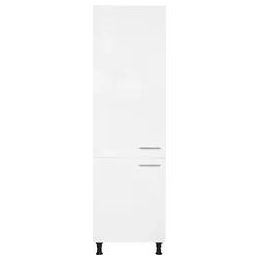 Hochschrank Nobilia ""Touch", Ausrichtung wählbar, mit zwei Türen, vormontiert", weiß (front: alpinweiß supermatt, korpus: alpinweiß), B:60cm H:216,6cm T:58,3cm, Schränke, Breite/Höhe: 60/216,6 cm