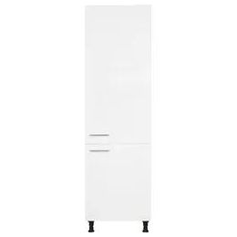 Hochschrank Nobilia ""Touch", Ausrichtung wählbar, mit zwei Türen, vormontiert", weiß (front: alpinweiß supermatt, korpus: alpinweiß), B:60cm H:216,6cm T:58,3cm, Schränke, Breite/Höhe: 60/216,6 cm