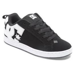 Sneaker DC Shoes "Court Graffik", Gr. 11(43), schwarz-weiß (schwarz, weiß stencil), 55.99% Leder, 43.71% Synthetikmaterial, 0.3% TPU, Schuhe