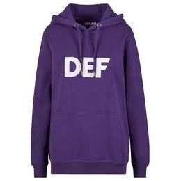 Sweatshirt DEF "DEF Herren Mitarbeiter Hoody", Herren, Gr. S, lila, 80% Baumwolle, 20% Polyester, bedruckt, Sweatshirts