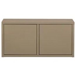 Sitzbank Woood "Turner", braun (schlamm), B:80cm H:39cm T:44cm, Holzwerkstoff, Sitzbänke, Sitzbank Garderobenbank, mit Push-to-Open Funktion, belastbar bis 100 kg, H 39 cm x B 80 cm