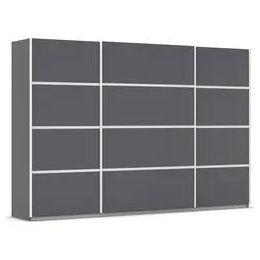 Kleiderschrank Rauch "Schwebetürenschrank OTTO ́s Choice Garderobe Schrank TOP ANGEBOT Avola", grau (graumetallic, leisten weiß), B:315cm H:210cm T:62cm, Holzwerkstoff, Schränke, mit eleganten Zierleisten in Chrom, Schwarz oder Weiß MADE IN GERMANY