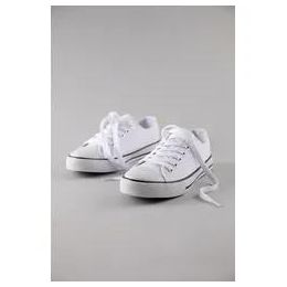 Sneaker ANISTON SHOES, Damen, Gr. 37 (4,5), weiß, Textil, Schuhe Skaterschuh Canvassneaker Sneaker low, Freizeitschuh, Schnürschuh - NEUE KOLLEKTION