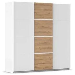 Kleiderschrank Rauch "Schwebetürenschrank OTTO ́s Choice Garderobe Schrank TOP ANGEBOT Avola", weiß (alpinweiß, eiche artisan, leisten weiß), B:203cm H:229cm T:62cm, Holzwerkstoff, Schränke, mit eleganten Zierleisten in Chrom, Schwarz oder Weiß MADE IN GERMANY