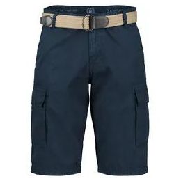 Bermudas Lerros "Lerros Cargobermuda inklusive Gürtel", Herren, Gr. 31, Normalgrößen, blau (classic navy), 100% Baumwolle, Hosen