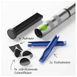 Fahrradpumpe Fischer FAHRRAD, silber, PumpenB:8cm H:28cm L:4cm, B:8cm H:28cm L:4cm