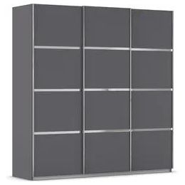 Kleiderschrank Rauch "Schwebetürenschrank OTTO ́s Choice Garderobe Schrank TOP ANGEBOT Avola", grau (graumetallic, leisten chrom), B:203cm H:210cm T:62cm, Holzwerkstoff, Schränke, mit eleganten Zierleisten in Chrom, Schwarz oder Weiß MADE IN GERMANY