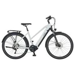 E-Bike Prophete "Entdecker 5.0" Gr. 50, grau (grau, schwarz), Elektrofahrräder, 50cm, 28 Zoll (71,12cm)