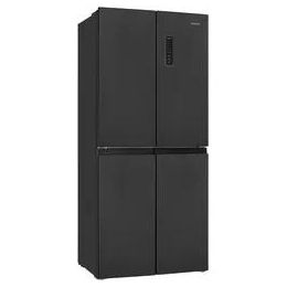Exquisit Multi Door "MD365-125-040D", Standardmodul: D (A-G), silber (inoxlook, az), B:79cm H:180cm T:62cm, Kühlschränke