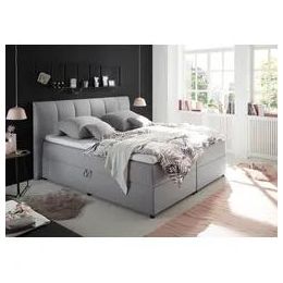 Harper Boxbett ED EXCITING DESIGN ""Granada" OTTOs Choice, Topseller inkl. Bettkasten und Topper", grau (grau colet 06 grau), B:200cm L:213cm, 100% Polyester, Komplettbetten, erhältlich in den Größen 120x200cm & 180x200cm, Topseller