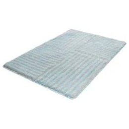 Badematte Kleine Wolke "Chelsea", grün (opal), H:20mm, Polyester, Badematten, Badteppich, modernes Design, gestreift