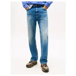 Regular-fit-Jeans Tommy Jeans "Otis Regular Straight", Herren, Gr. 34, Länge 32, blau (denim medium), Denim/Jeans, Obermaterial: 99% Baumwolle, 1% Elasthan, regular fit lang, Jeans, Gerade geschnittene Jeans, regulärer Leibhöhe