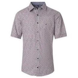 Kurzarmhemd Casamoda "Casamoda Freizeithemd Kurzarm Print", Herren, Gr. L, primary_ausgabeGroessentyp, blau, 100% Baumwolle, bedruckt, lässig geschnitten, Hemden