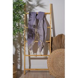 FLORIANE GARDEN Fouta in Dunkelblau/ Weiß - 70% | Größe 100x180 cm | Badtextilien