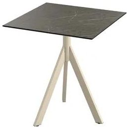 SOLDOUT Klapptisch SOLD OUT "Infinity", beige (sand, midnight marble, sandfarben), B:70cm H:74cm T:70cm, Pulverbeschichteter Stahl + HPL Tischplatte, Tische, in verschiedenen Ausführungen