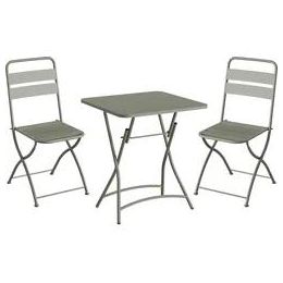 Balkonset Essentials "Breeze Bistro Set", grün (grün,), B:60cm H:87,5cm T:54cm, Stahl, Sitzmöbel-Sets, in verschiedenen Farben erhältlich
