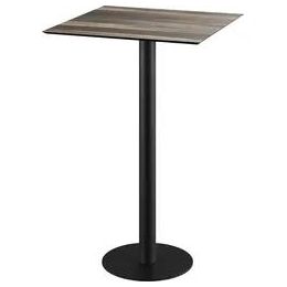 Klapptisch Essentials "Urban", schwarz (schwarz, tropical wood, schwarz), B:70cm H:109,2cm T:70cm, Pulverbeschichteter Stahl, Tische, in verschiedenen Ausführungen