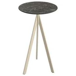 Klapptisch Essentials "Infinity", beige (sand, galaxy marble, sandfarben), B:70cm H:110cm T:70cm, Pulverbeschichteter Stahl + HPL Tischplatte, Tische, in verschiedenen Ausführungen