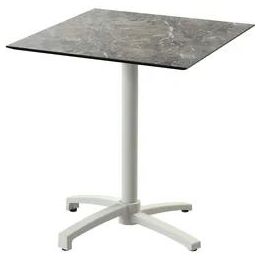 Klapptisch Essentials "X cross", beige (sand, galaxy marble, sandfarben), B:70cm H:74cm T:70cm, Aluminium/HPL Tischplatte, Tische, in verschiedenen Ausführungen