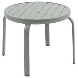 Best Freizeitmöbel Beistelltisch BEST "Phil", grün (grau – grün), B:50cm H:43cm T:50cm, Aluminium, Tische, Beistelltisch