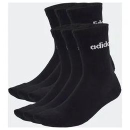Funktionssocken Adidas PERFORMANCE "C LIN CREW 6P", Herren, Gr. L4345, schwarz-weiß (schwarz, weiß), Obermaterial: 100% Polyamid, Socken